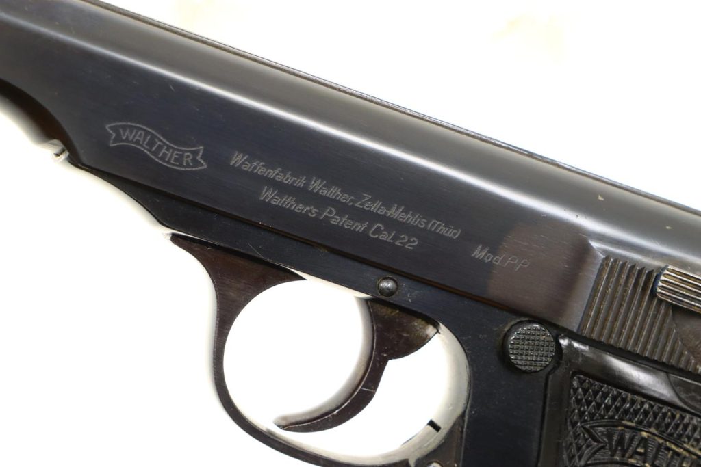 Walther .22 LR PP pistol, Early w/ Boxed mag, 168459p, A-91 - Historic ...